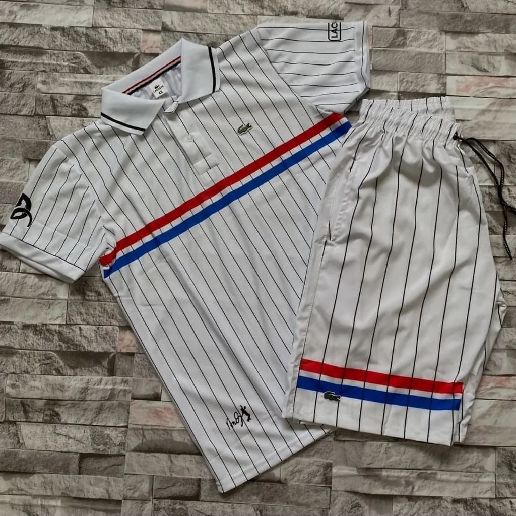 Conjunto Masculino Modelo Andy Roddick BRANCO - PÓLO BERMUDA | Shopee ...