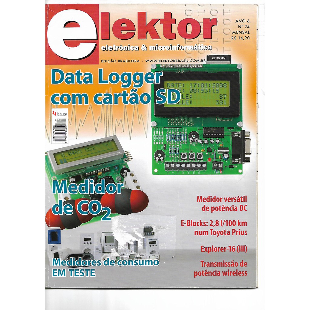 Revista Elektor Eletrônica e Microinformática - Data Logger com cartão ...