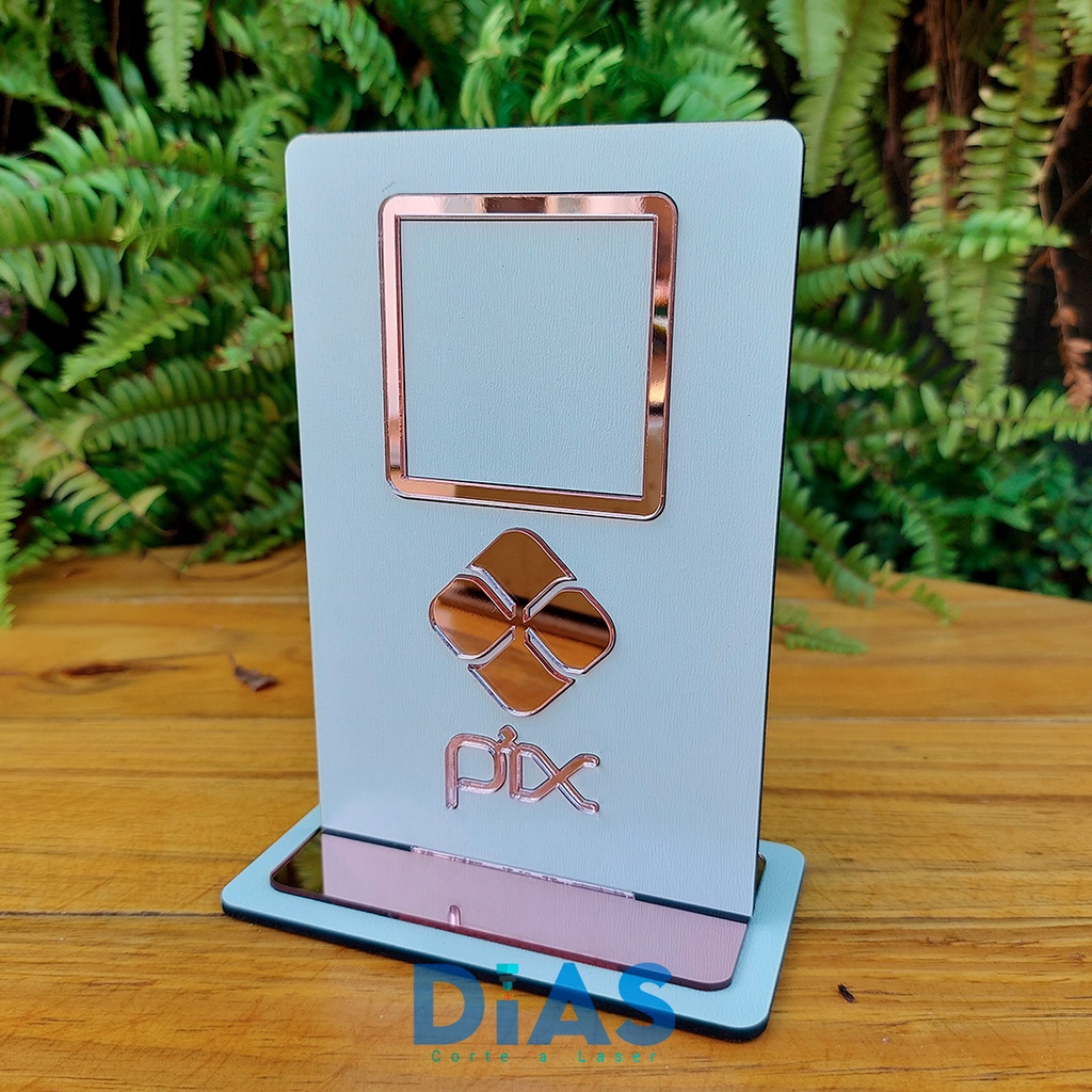 Display / Placa de QR Code Personalizado em Mdf Branco ( Leia a ...