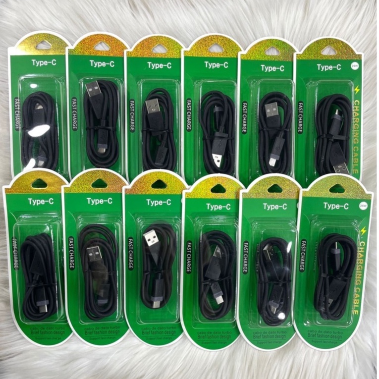 Pacote com 06 ou 12 un cabo carregador Turbo Tipo C Asia Home 001 | Shopee Brasil