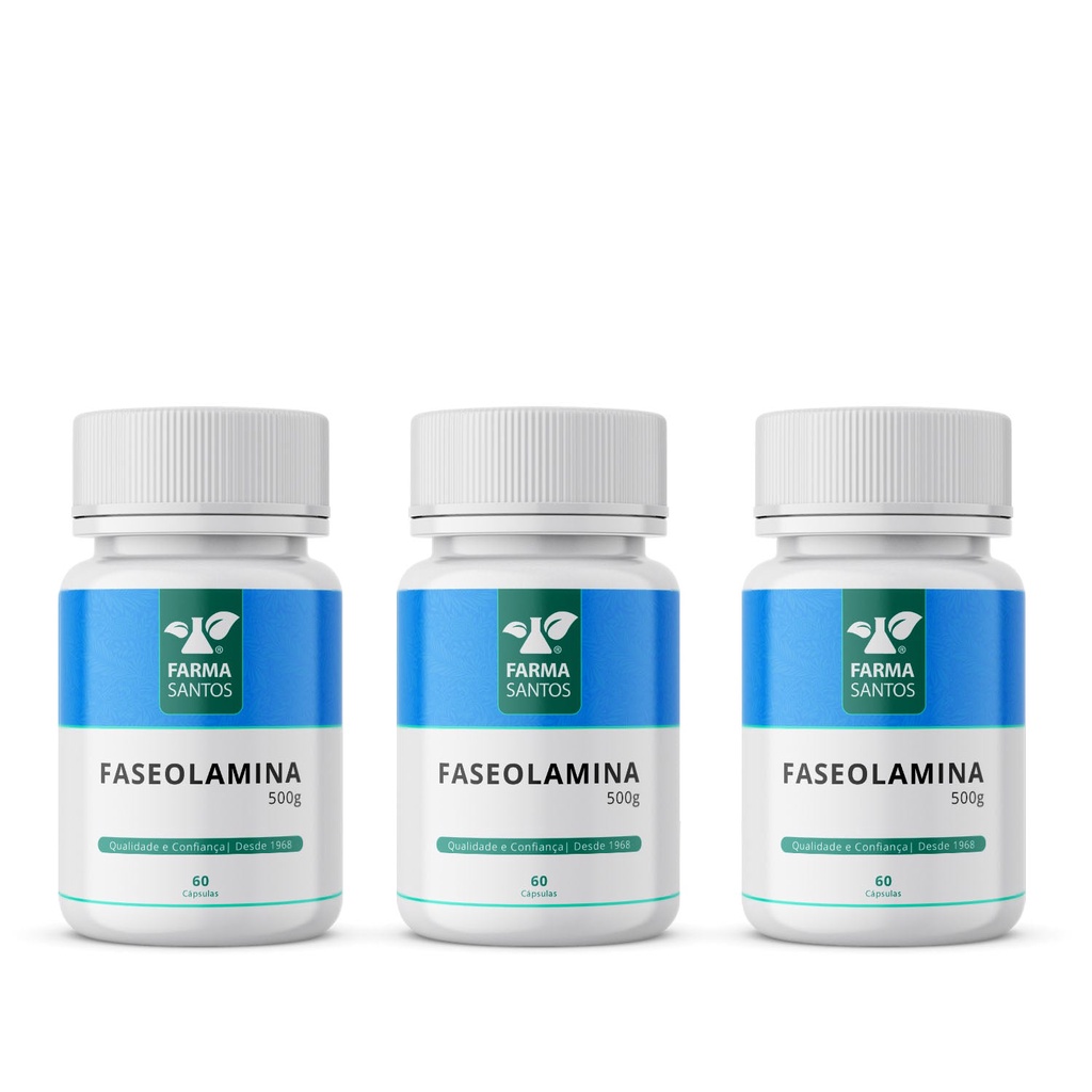 Kit 3 Faseolamina 500Mg 60 Cápsulas | Shopee Brasil