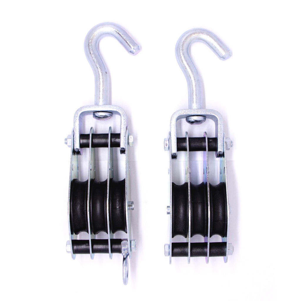 Talha Moitão Cadernal Para Elevação De Carga Roldanas 80mm Eleva Até ...