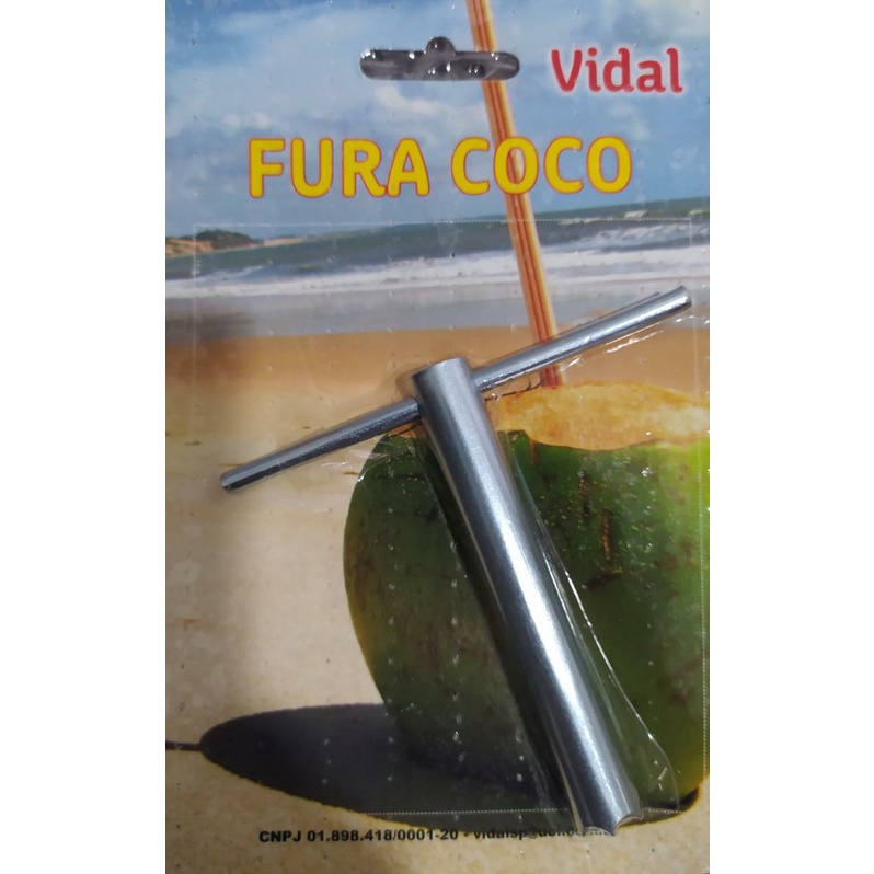 Fura Coco Furador abridor de coco manual Inox Pronta Entrega | Shopee ...