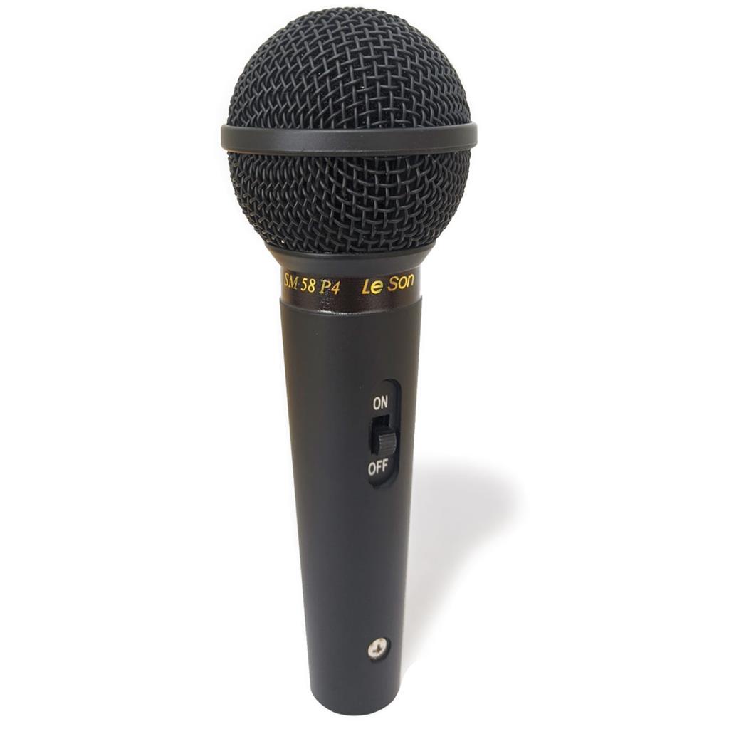 Microfone Sm58 P4 Lc Preto FoscoCardioide Unidirecional Leson (sem cabo ...