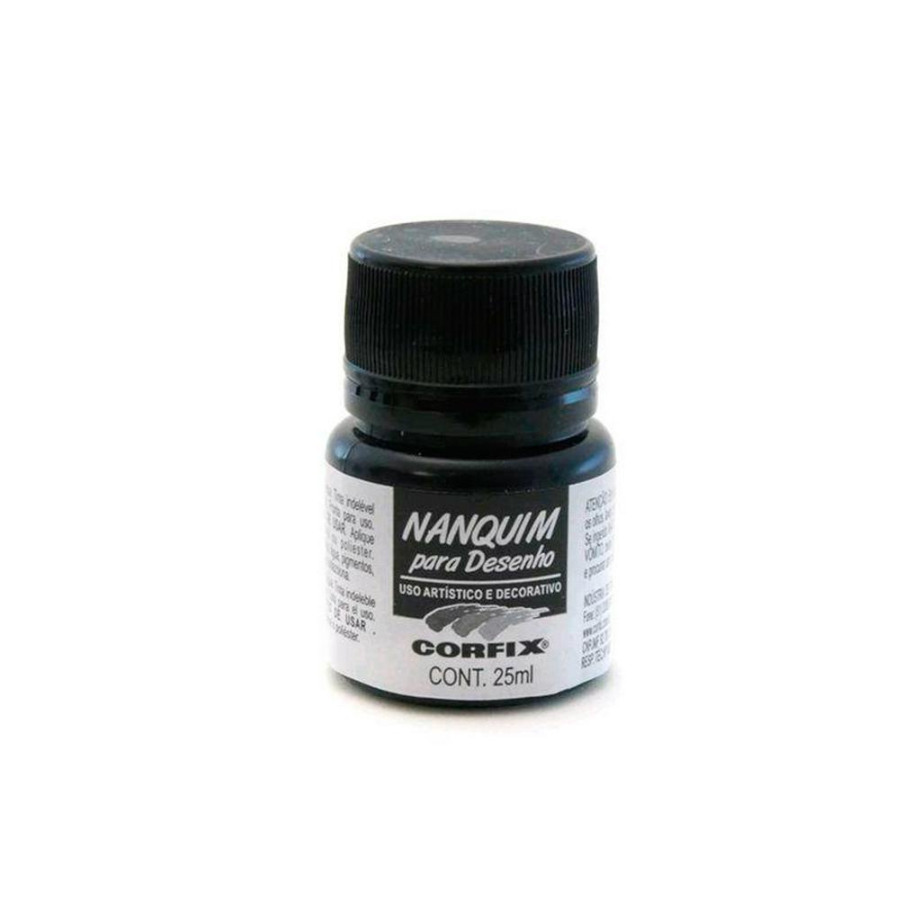 Tinta Nanquim Corfix Cor Preto 25ml | Shopee Brasil