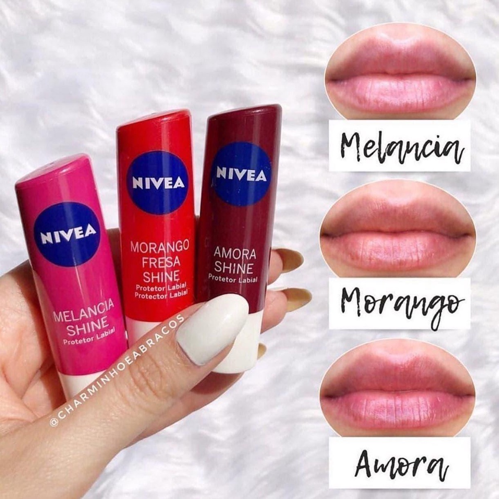 Protetor Labial Nivea Shine Hidratação Profunda 4,8 g | Shopee Brasil