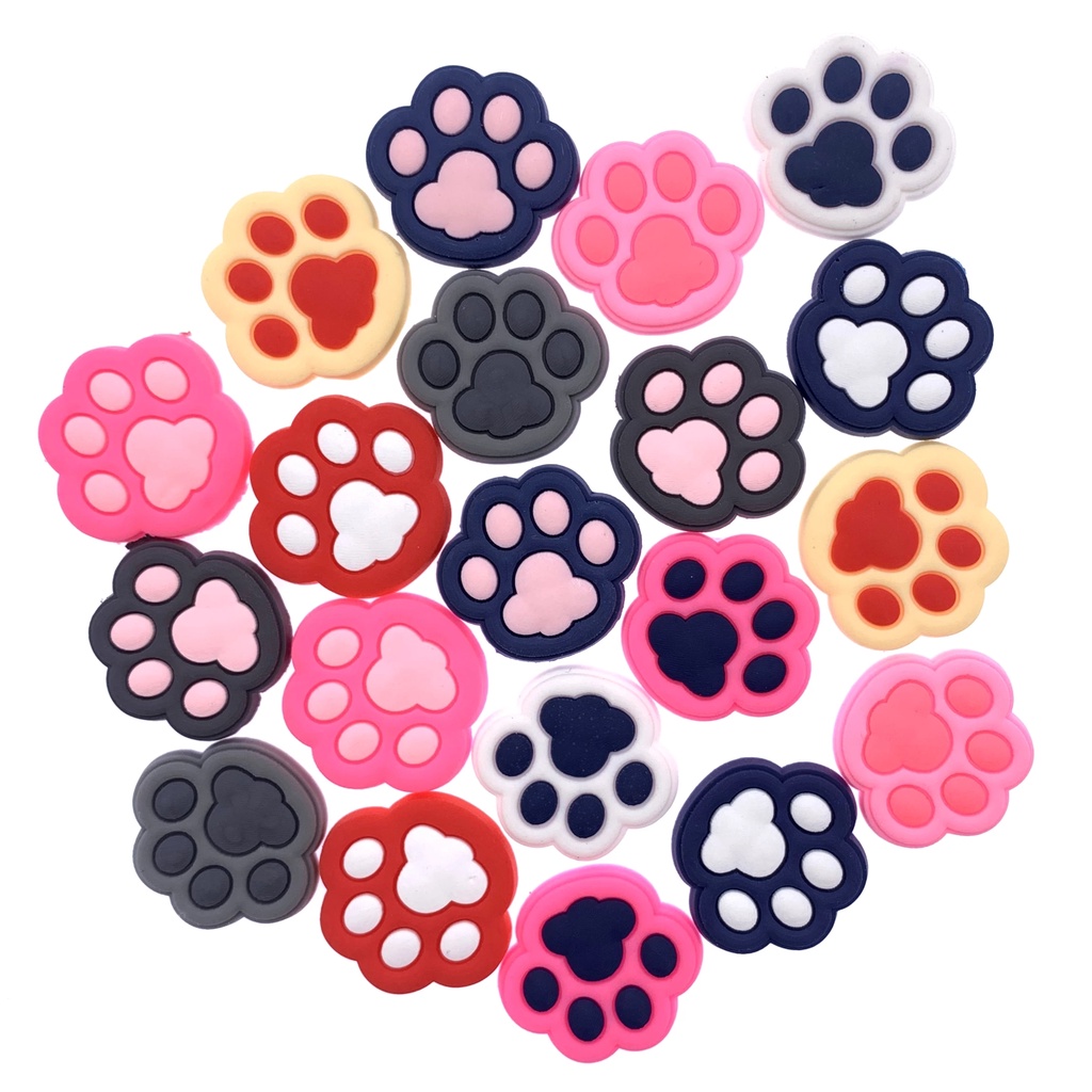 Pata De Gato Fofa Croc Rosa Pegadas De Animais Jibbit Joias DIY Crocs ...
