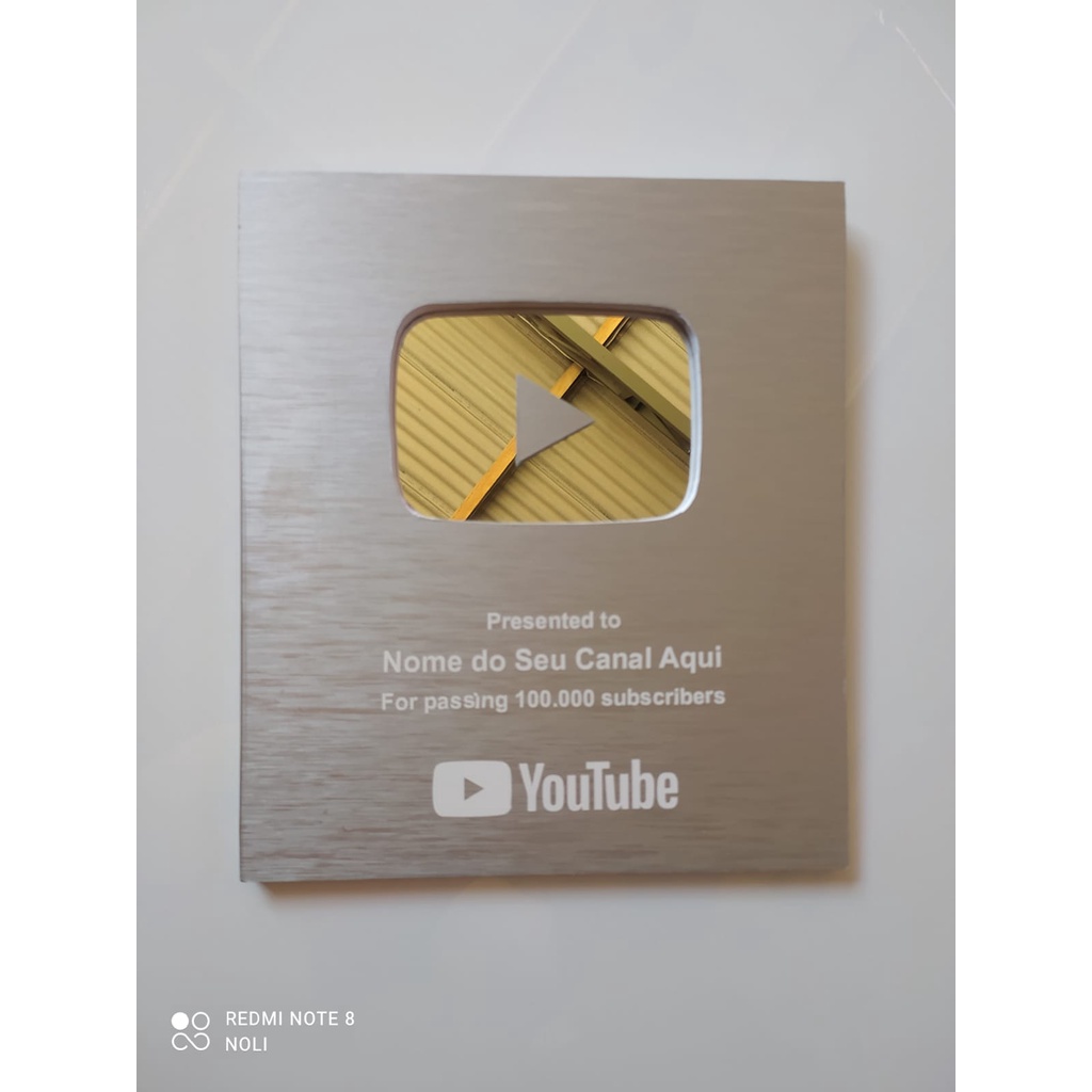 Placa do YouTube com Nome do Canal e Número de Inscritos | Shopee Brasil