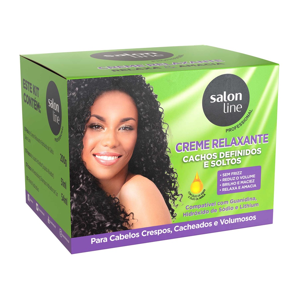 Kit Creme Relaxante Relaxa E Amacia Cachos Definidos E Soltos Salon ...