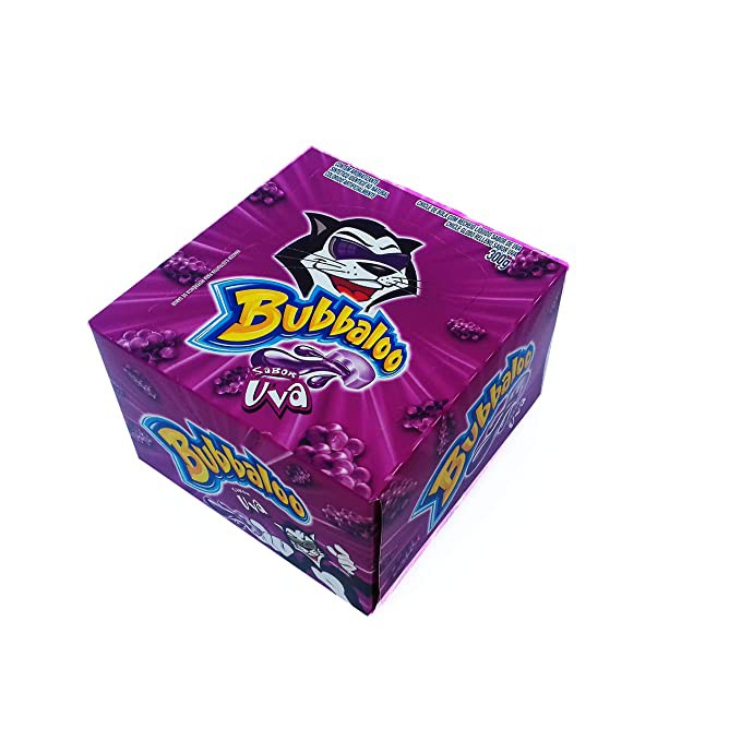 Chiclete Bubbaloo Sabor Uva - 300g - Chicle - Babalu Box Caixa Goma de ...
