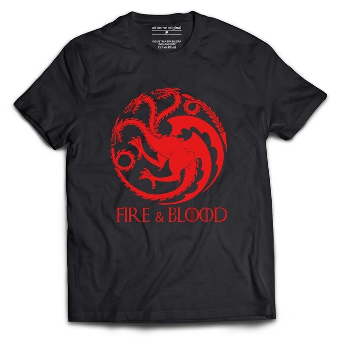 Camiseta House of the Dragon Camisa Targaryen Casa do Dragão | Shopee ...