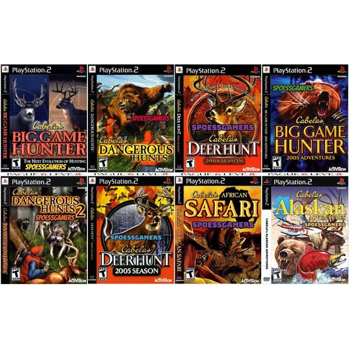 Cabela's Ps2 Coleção 1 (8 Dvds) Patch Pague 6 Carta Me | Shopee Brasil