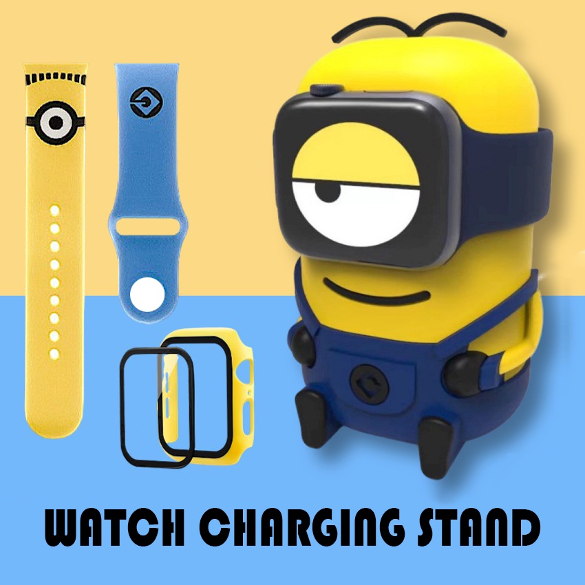 Suporte De Carregamento Fofo Para iWatch 8 7 SE 6 5 4 3 Minions ...