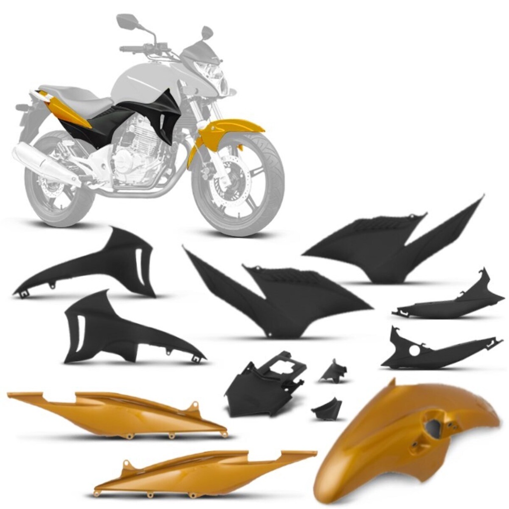 Kit Carenagem 7 Peças Honda Cb 300 2010 a 2012 Original Pro Tork ...