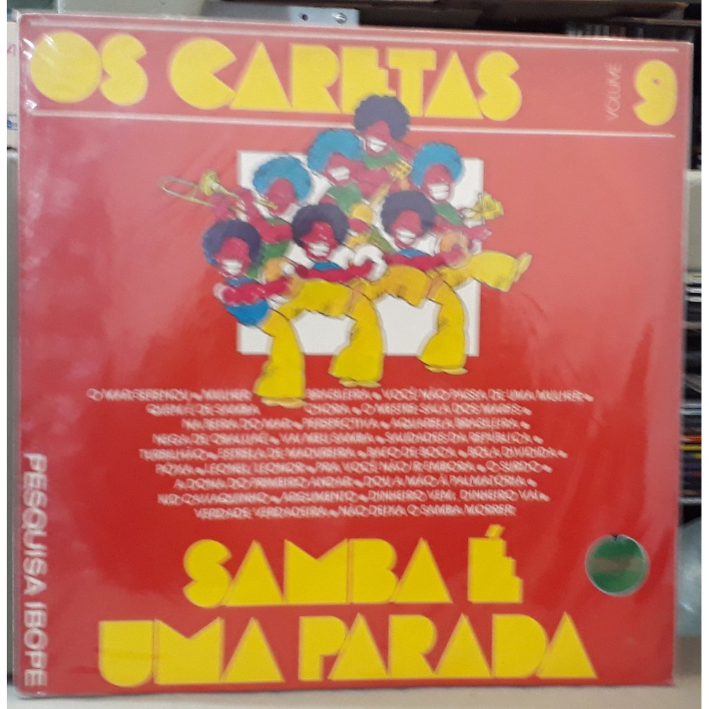 LP Disco de Vinil Os Caretas Vol. 9 - O Samba É Uma Parada - Raro LP Excelente ( NM ) Capa ...