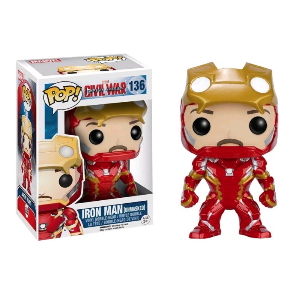 Funko Pop - Iron Man [unmasked] 136 (Edição Especial) | Shopee Brasil