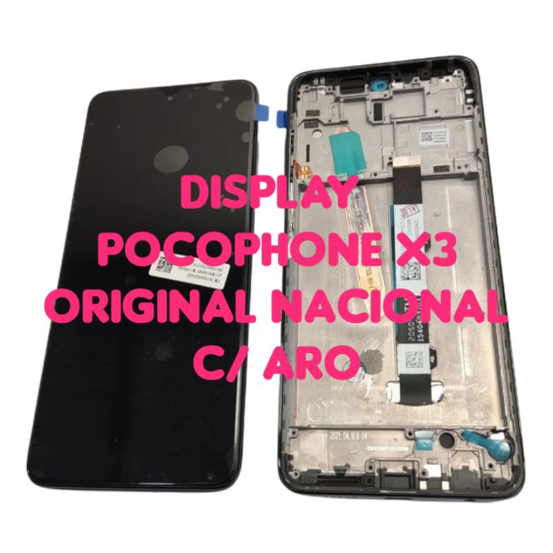 TELA FRONTAL DISPLAY TOUCH POCO X3, X3 PRO ORIGINAL NACIONAL C/ ARO | Shopee Brasil