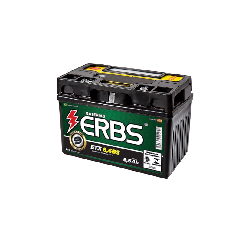 Bateria para CB500 8,6Ah ERBS *ETX-8,6BS* - Faz a Boa!