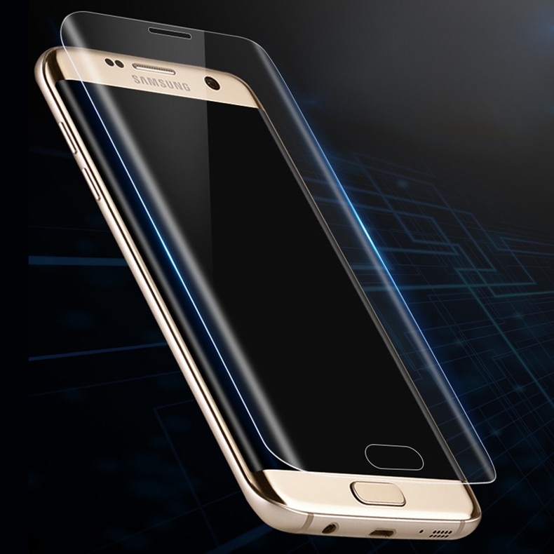 Vidro Temperado Curvo 3D Para Samsung Galaxy S7 Edge Capa De Tela Cheia ...