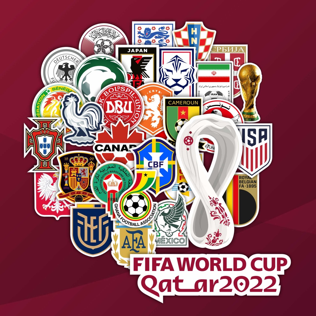 Copa do Mundo Kit com 34 Adesivos - Stickers FIFA Qatar World Cup 2022 ...