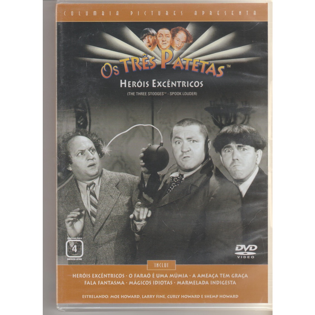 Dvd Os Três Patetas, Heróis Excêntricos, Original, Lacrado | Shopee Brasil
