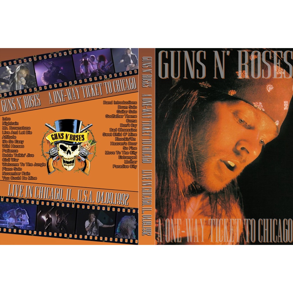 Guns n roses chicago 1992 bootlegs 2 dvds | Shopee Brasil