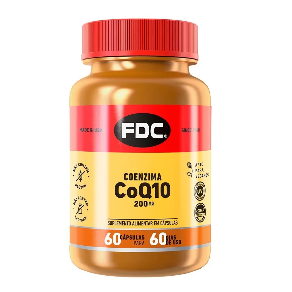 FDC Coenzima Coq10 200mg 60 Cáp Importado USA | Shopee Brasil