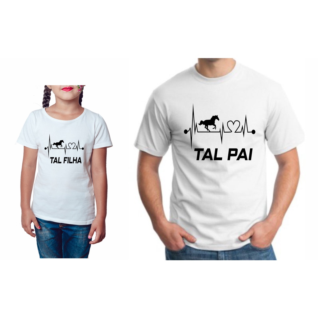 Kit 2 Camisas Personalizadas Tal Pai Tal Filha Cavalo | Shopee Brasil