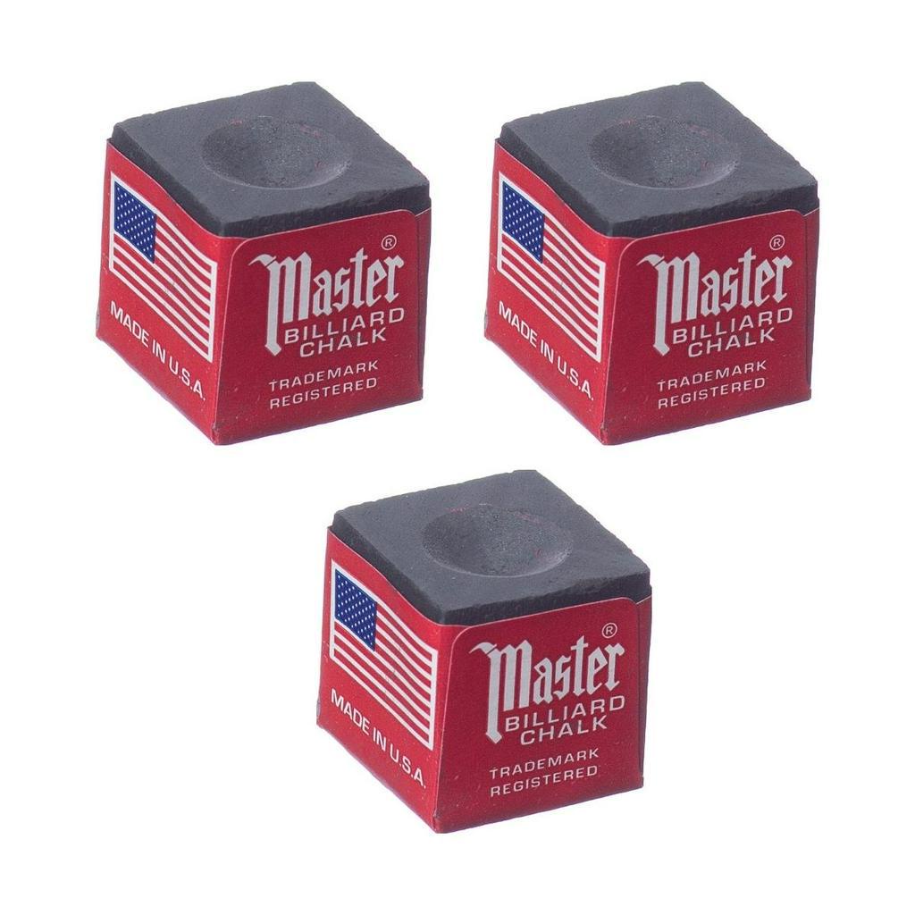 Kit 3 Giz Master Preto Original Profissional Para Tacos de Sinuca ...