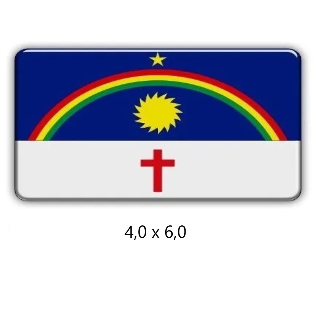 Emblema Adesivo Resinado Bandeira Pernambuco ( 4,0 x 6,0 ) ( Estado ...