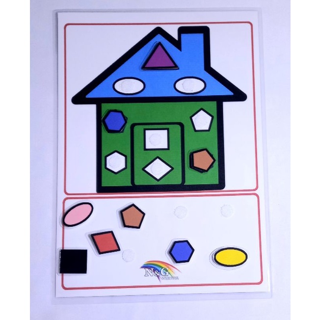 material educativo: formas geométricas (casa). | Shopee Brasil