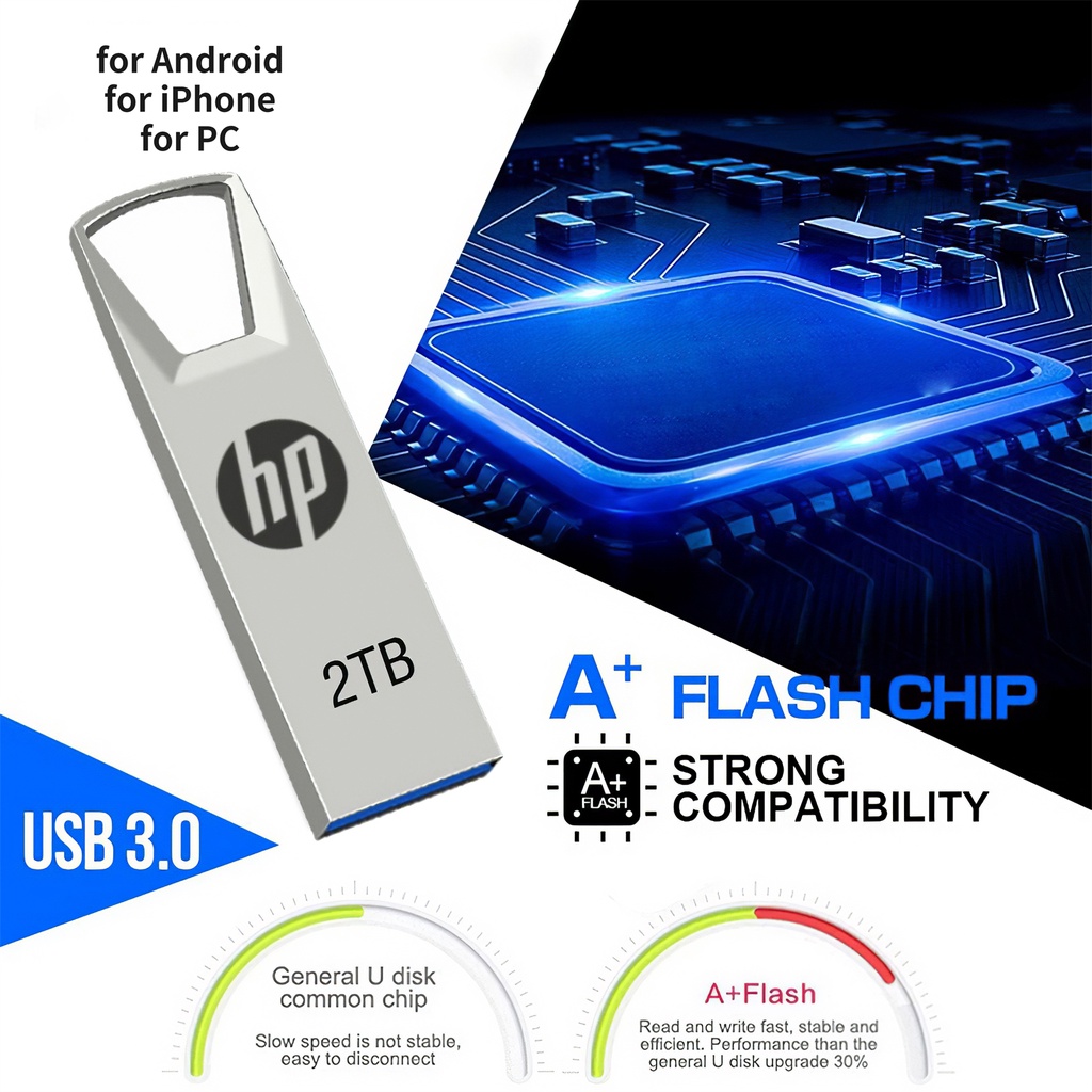 HP Pen Drive 2TB USB 3.0 U Disk | Shopee Brasil