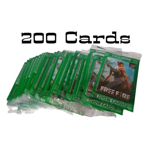 Free Fire Kit 200 Cards Jogo Free Fire =50 Envelope Cartinhas Game ...