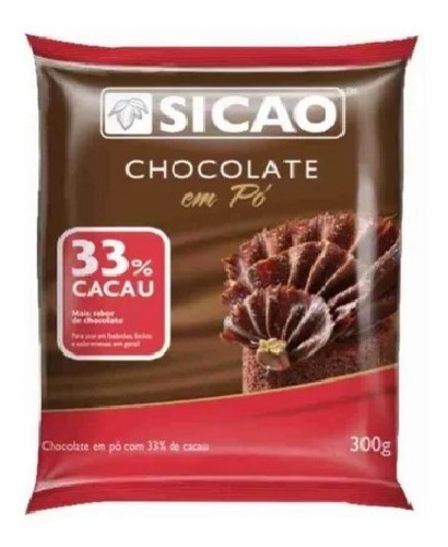 Chocolate Em Pó Sicao 33% 300g Callebaut | Shopee Brasil