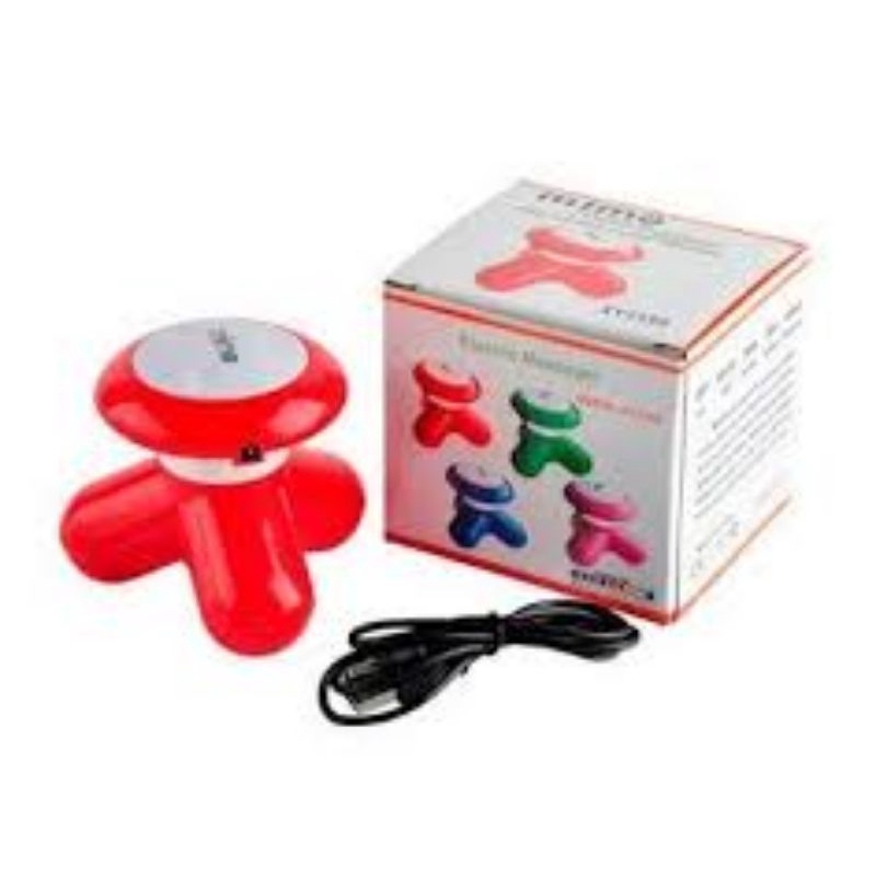 Mini Massageador Portátil A Pilha Ou USB Com 3 Pontos Relaxante ...