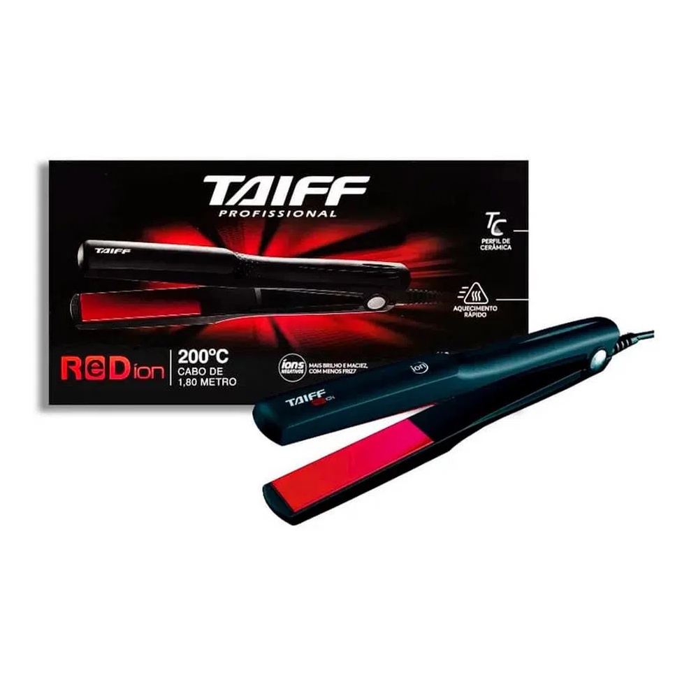 Chapinha Prancha Taiff Profissional Red Ion 200º C Bivolt | Shopee Brasil