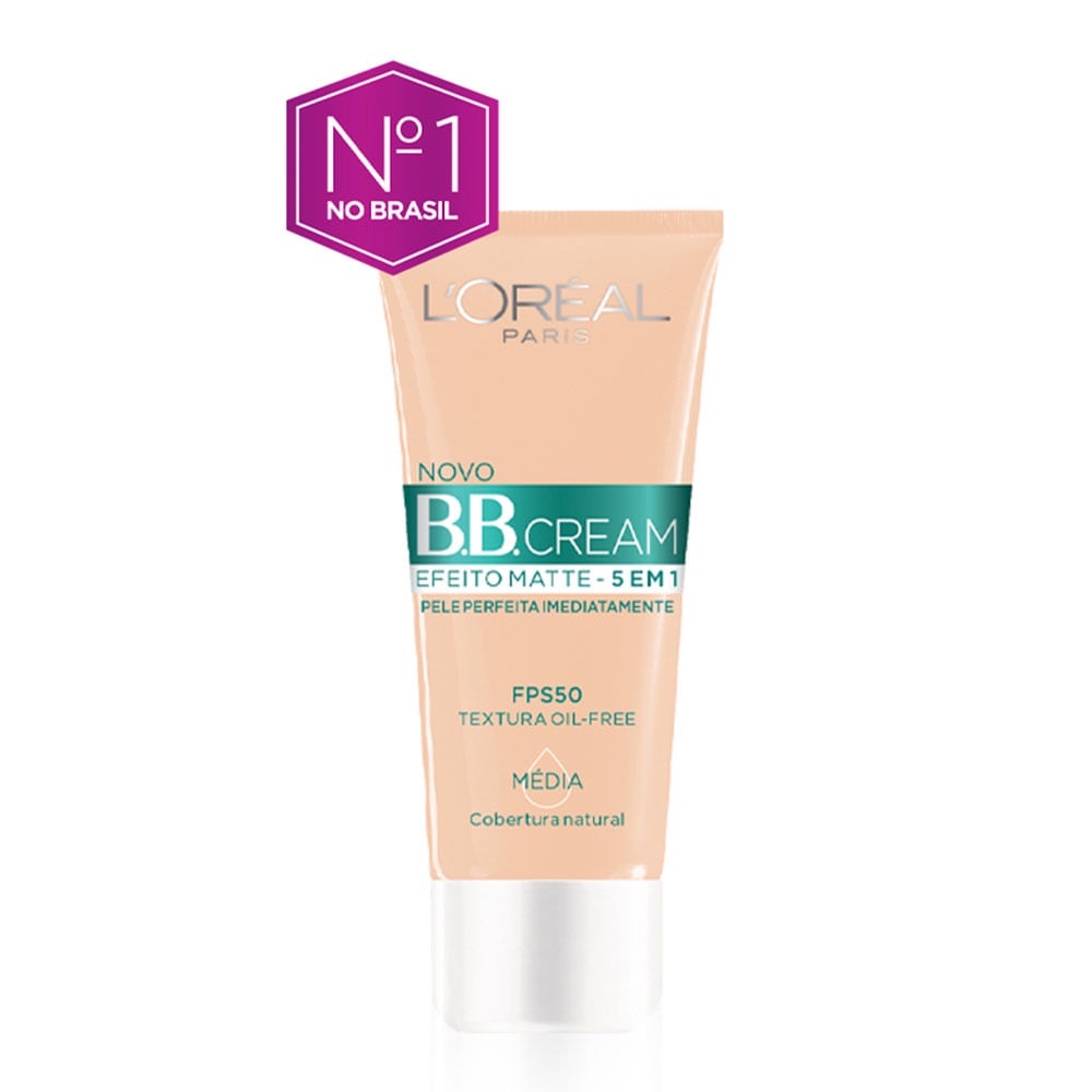 BB Cream L'oréal Paris - Efeito Matte 5 Em 1 Fps 50 | Shopee Brasil