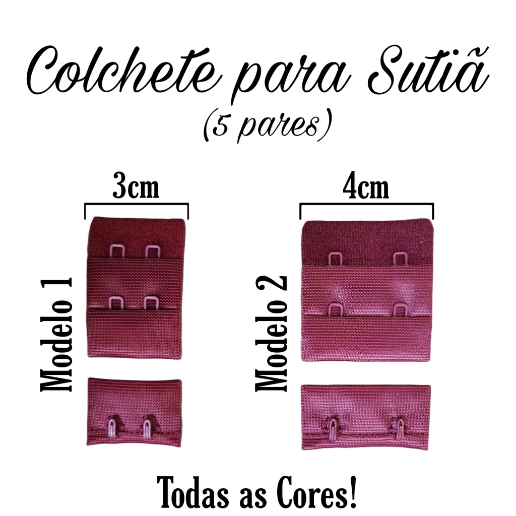 Fecho para Sutiã - 5 Pares | Shopee Brasil