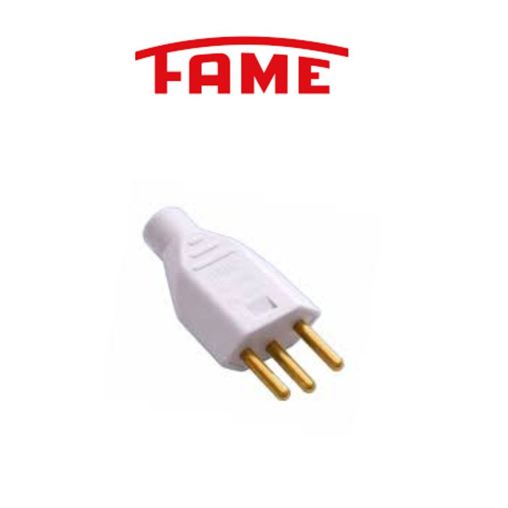 Plugue Pino Macho 2P 10A 250V FAME | Shopee Brasil