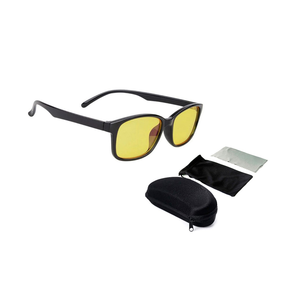 Óculos anti Luz Azul Blue Ray Blocker Lentes Amarelas | Shopee Brasil