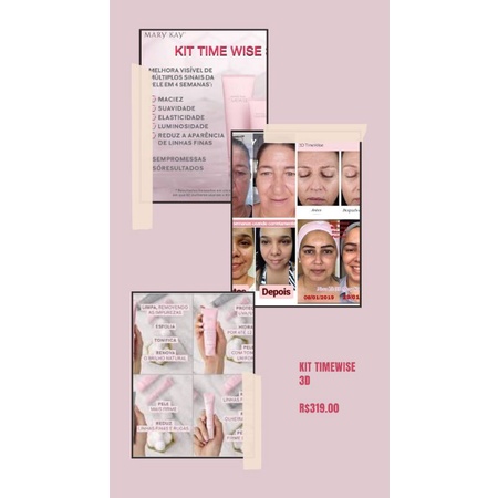 kit time wise 3d Mary Kay | Shopee Brasil