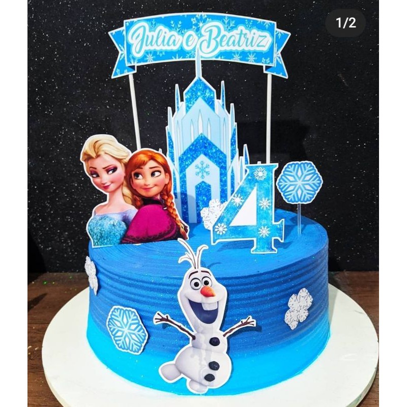 Topo de Bolo Frozen | Shopee Brasil