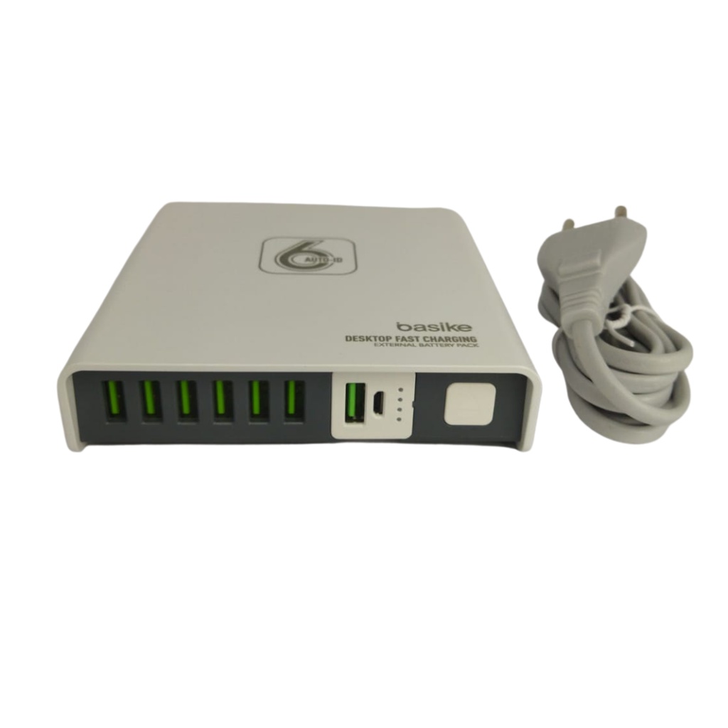 Carregador Celular 6 Usb C/ Power Bank Basike | Shopee Brasil