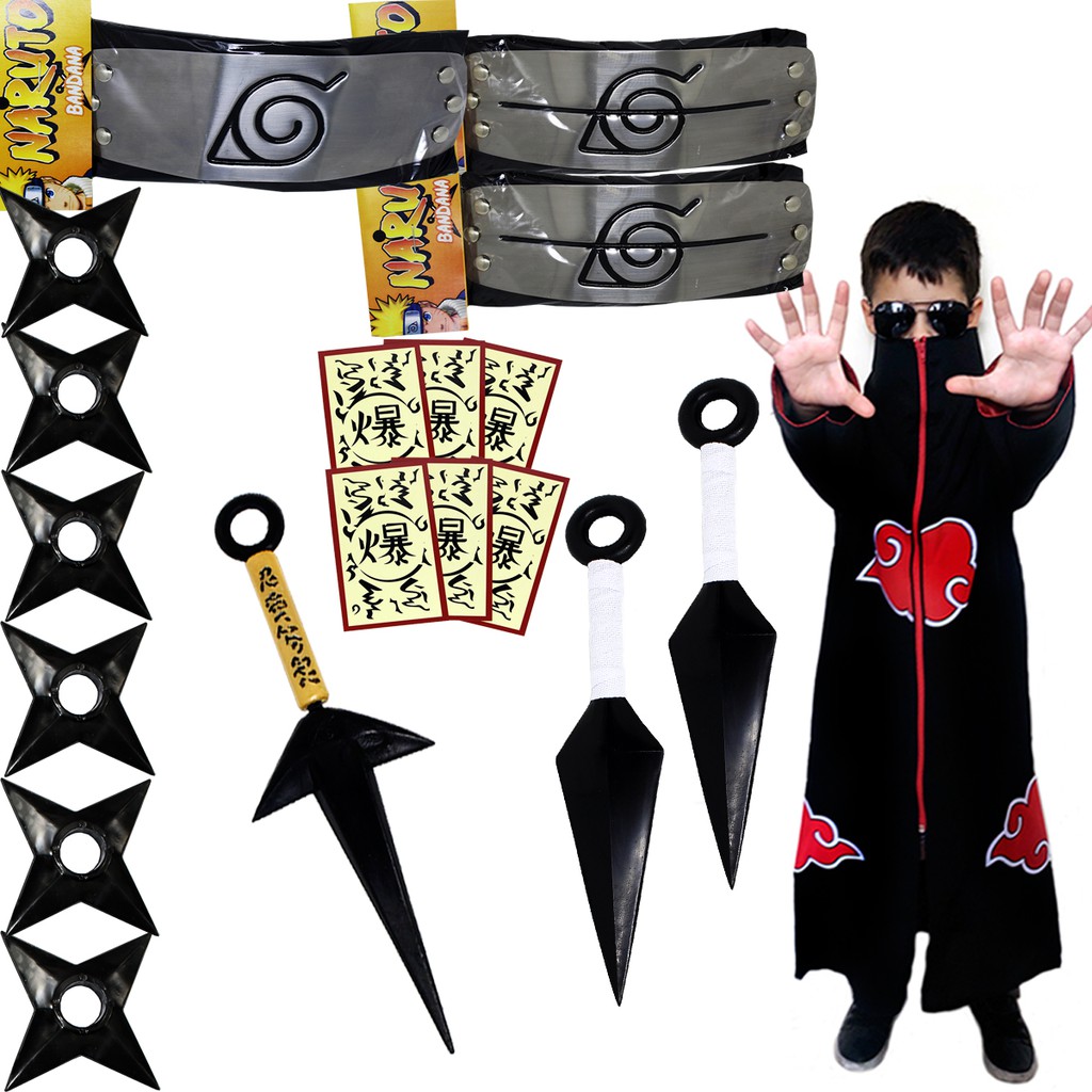 Cosplay Animes Manto Akatsuki Itachi Kunai Naruto Sobretudo akatsuki ...