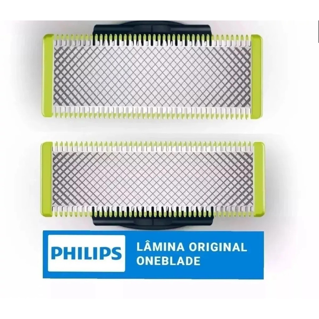 Kit 2 Philips One Blade Refil Lamina Oneblade Original | Shopee Brasil