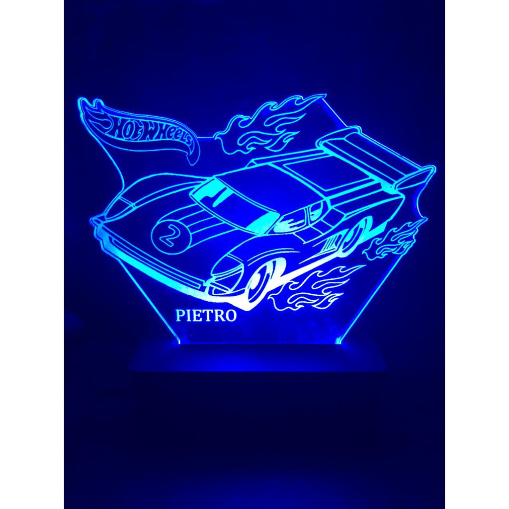 Luminária Led Hot Wheels personalizada | Shopee Brasil
