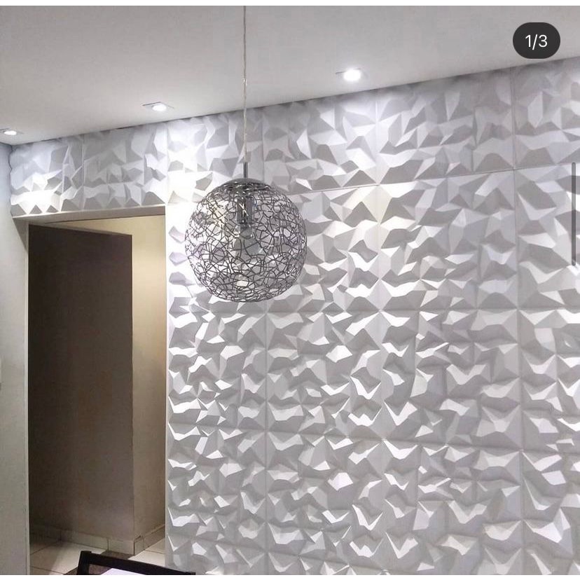 20 Placas Decorativas De Pvc 3d Revestimento Pedra 50cmx50cm | Shopee ...