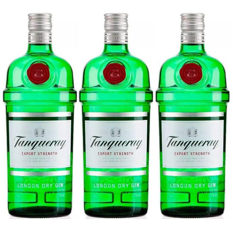 Kit Gin Tanqueray London Dry 750ml Com 3 Unidades | Shopee Brasil