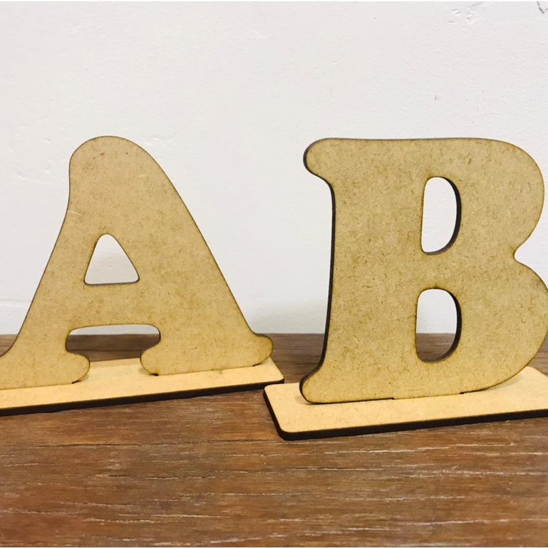 Kit 5 Letras em MDF 10 cm de altura e largura proporcional 3mm - 5 ...