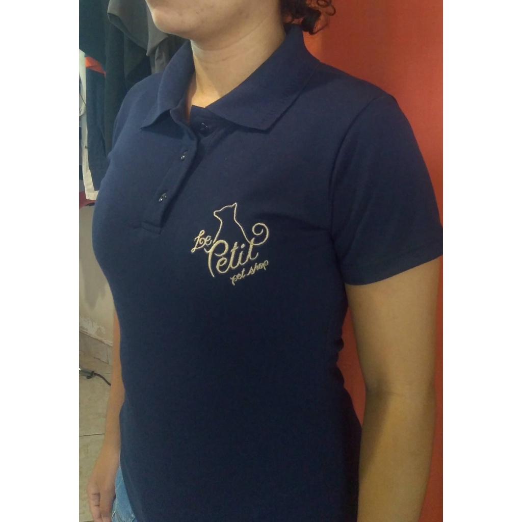 Camiseta Polo Bordada Personalizada Com Logo Uniforme Luxo Uniforme ...